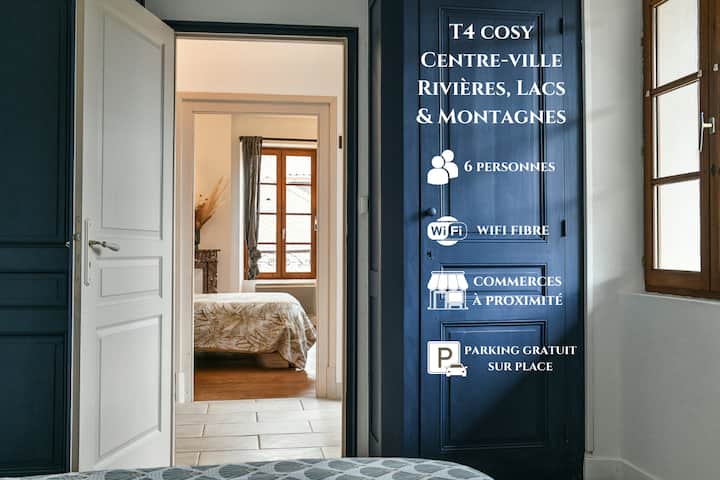 T4 Centre • 3 Chambres • Idéal Pros & Familles - Le Pont-de-Beauvoisin