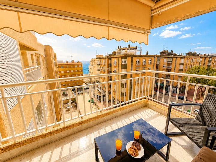 Sea Views With Air Conditioning And Parking - Águilas