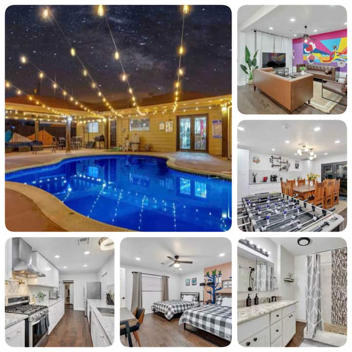 Blue Lagoon Spanish Home*5brs*12 Beds*pool*hobby - Pasadena, TX
