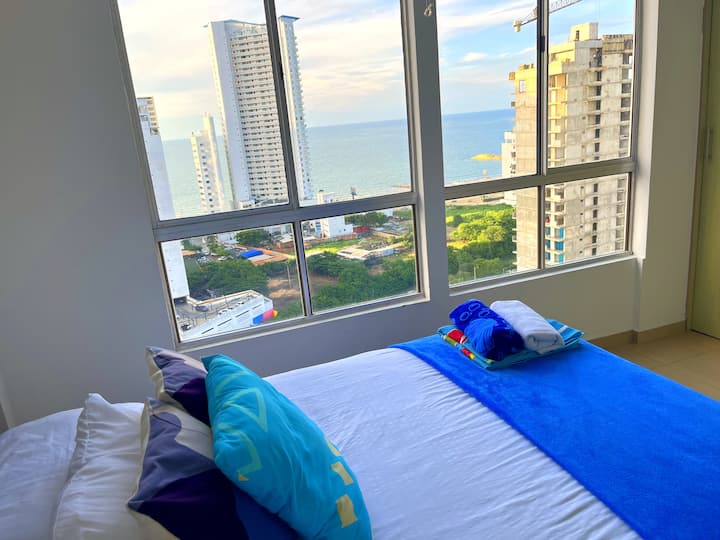 Piso 22. Espectacular Vista Al Mar, Wifi - Cartagena, Colombia