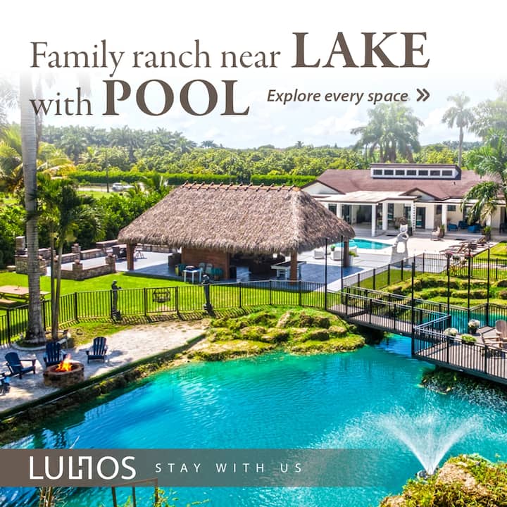 Exclusive Family Ranch: Lake Access, Pool & Courts - Everglades National Park, Florida