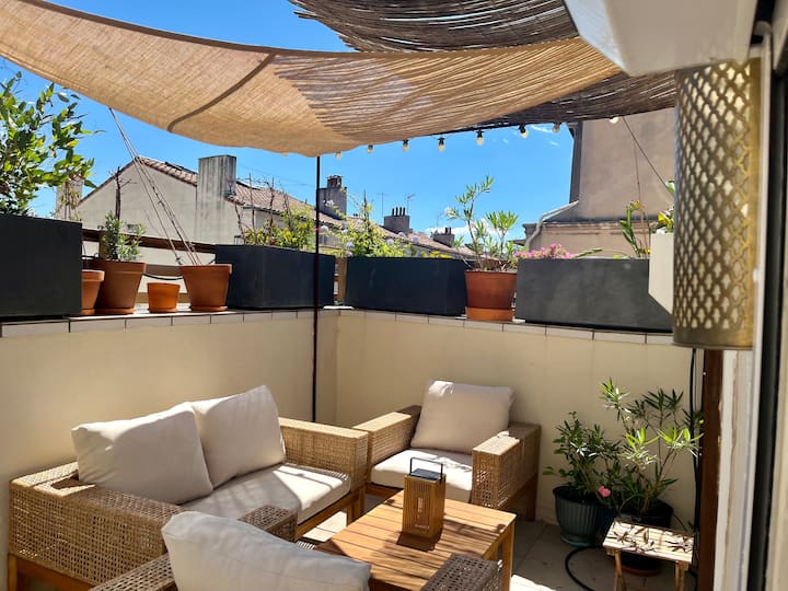 Grand Duplex Avec Terrasse Ensoleillée - Marsella