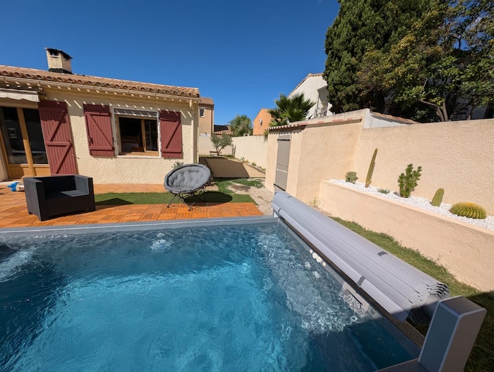 Maison Avec Piscine Chauffée En Mai Et Trampoline - Mauguio