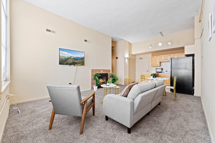Huge Dt Loft · Cozy Queen · Fireplace · Gym+sauna - Cleveland, OH