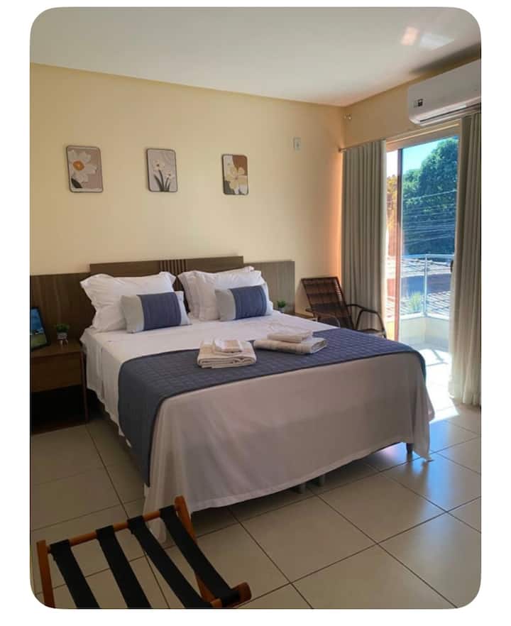 Apt Completo Quarto Suíte, Sala, Cozinha, Garagem - Goiânia