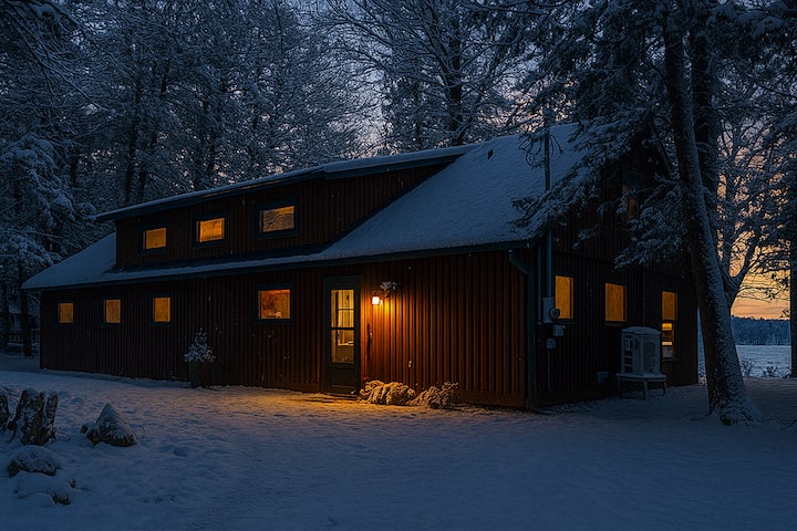 Lakefront Family Retreat – Winter By The Fire - Torch Lake, MI