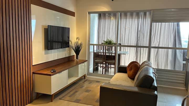 Apartamento Aconchegante, Jardim Goiás, Completo - Goiânia