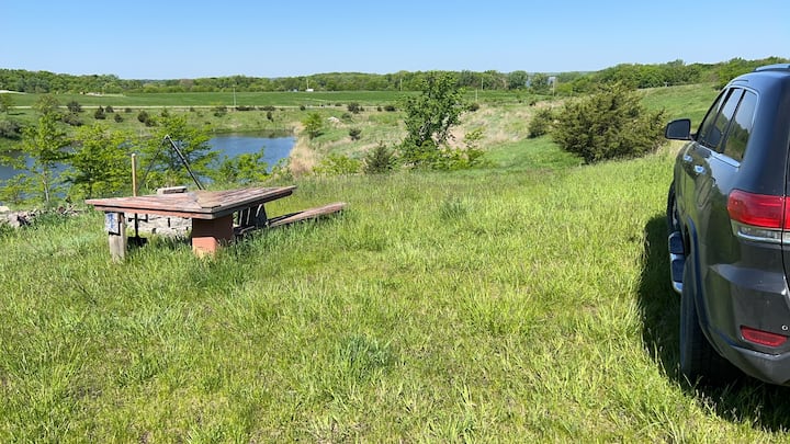 Tent/rv Ccanping Site 1 -Pond Top View - Knoxville, IA