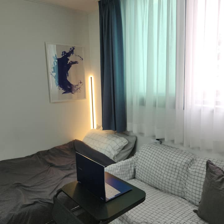 [광안역5분&해변10분&11am체크인,8pm체크아웃]교통&상가&식당 우수,장기,출장,엘베O - Busan