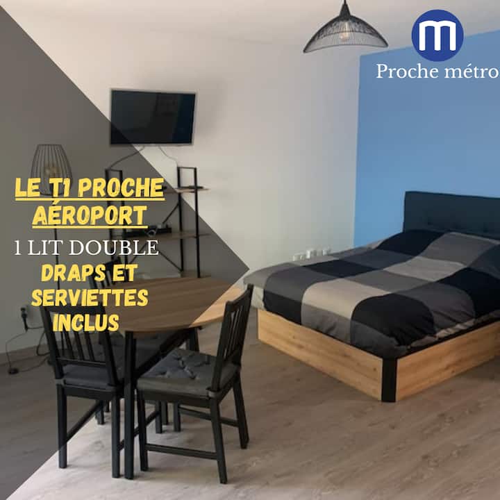 Appartement T1 Proche Aéroport - Saint-Jacques-de-la-Lande