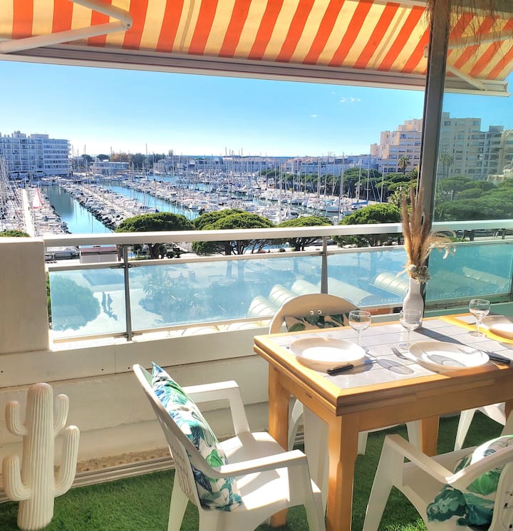 T2 Véranda+parking Privé, Belle Vue Port,5mn Arena - Pérols