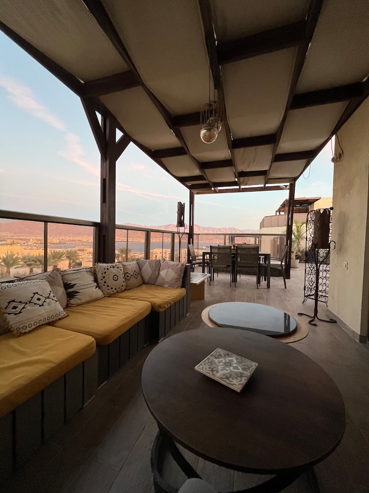 Penthouse Patricia Vue Mer Piscine Et Jacuzzi - Eilat