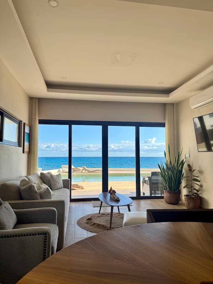 Cozy Apartment W/3bedrooms Oceanfront Wifi - Isla Mujeres