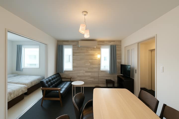 優2ldk、一階貸切、富良野駅近く - Furano