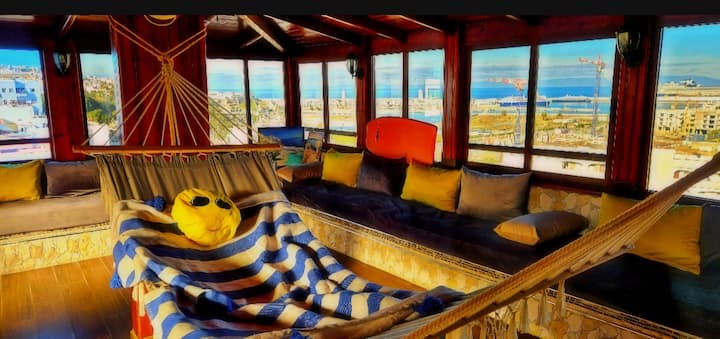 Duplex Cruise Marina View180°sea&kasbah Wifi/clean - Tangier
