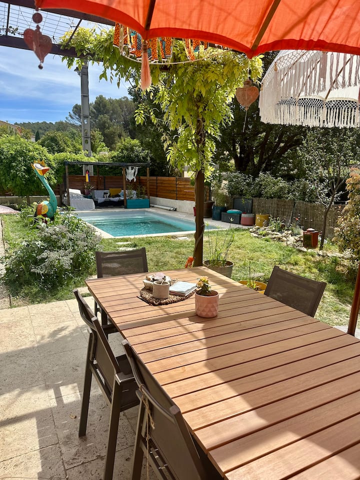 Piscine, Terrasse Et Jardin Clos Au Pied Du Lub - Lauris