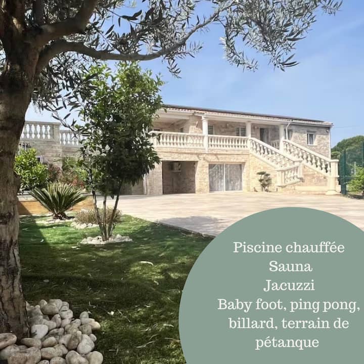 Grande Maison 23 Pers Piscine, Spa, Sauna - Capestang