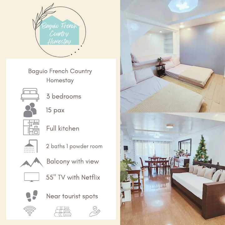 Baguio French Country Home 15pax - Baguio