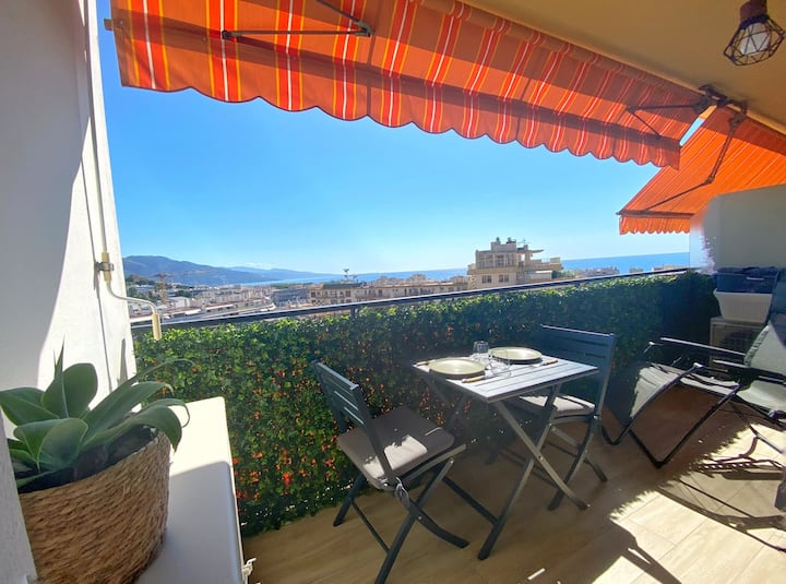Studio Lumineux Avec Vue Mer - Roquebrune-Cap-Martin
