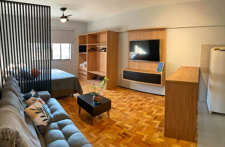Refúgio Cambuí: Studio Próximo De Tudo - Campinas