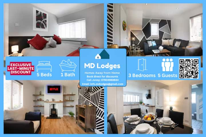 Lovely 3-br Cheltenham Home, Ideal For Contractors - Tewkesbury