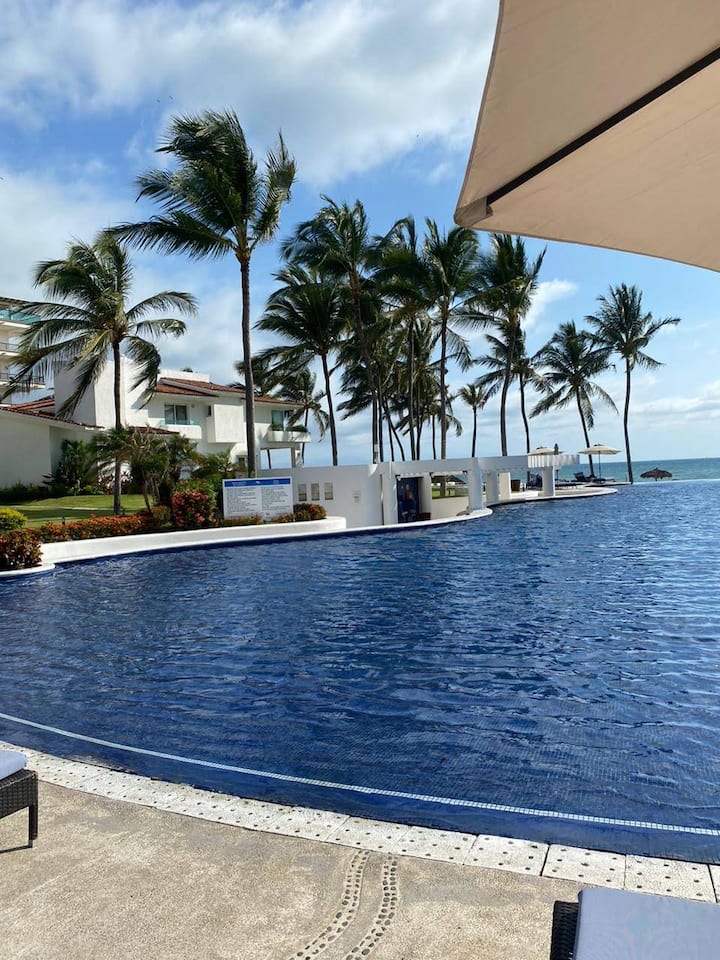 Villa A Pie De Playa, Nuevo Vallarta Con A/a. - Nayarit