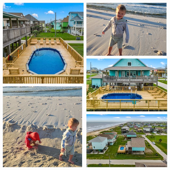 Heated Pool! Family Fun Just 200ft To The Sand! - Crystal Beach, TX
