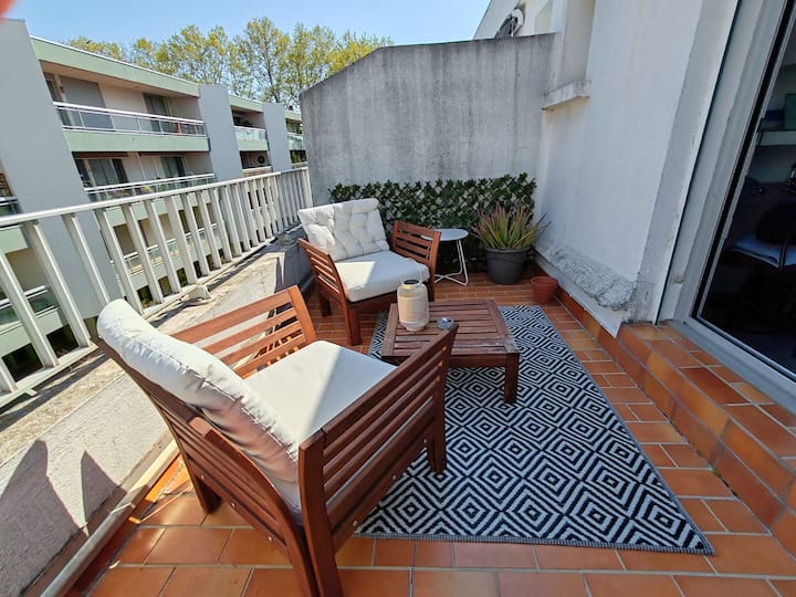Studio Avec Magnifique Terrasse Et Clim - Montpellier