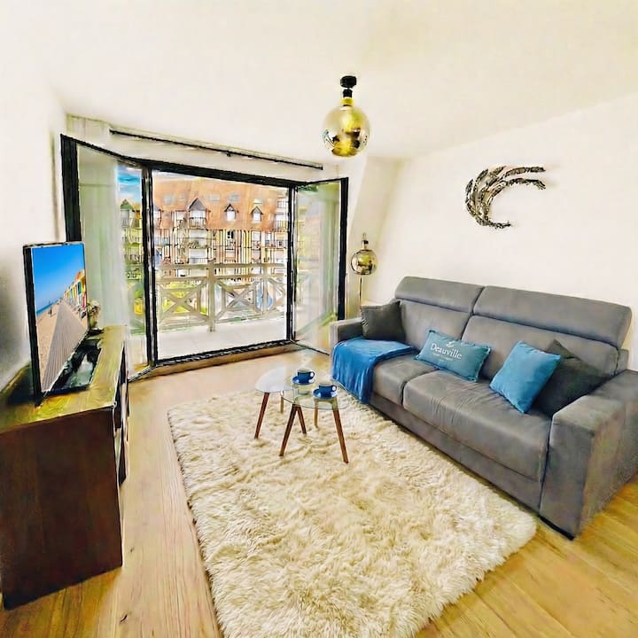 Cocon Cosy & Vue Apaisante – Balcon, Parking, Wifi - Deauville