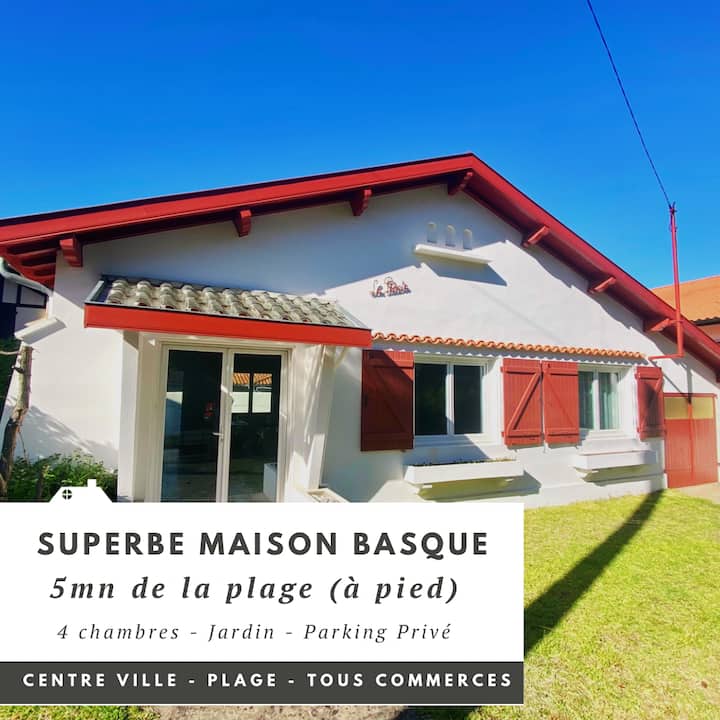 Superbe Maison - Biarritz/plage - Jardin/parking - San Juan de Luz