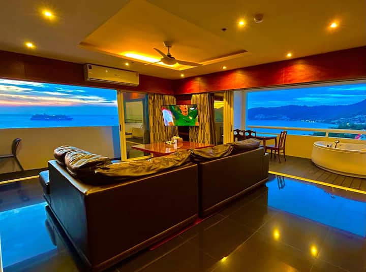 Cozy Vue Mer 2 Chambres Avec Jacuzzi éNorme Balcon - Patong Beach