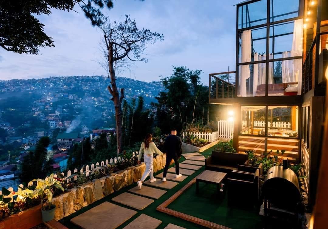 Baguio Glass Cabin with Sunset & City lights view - Tiny houses for ...