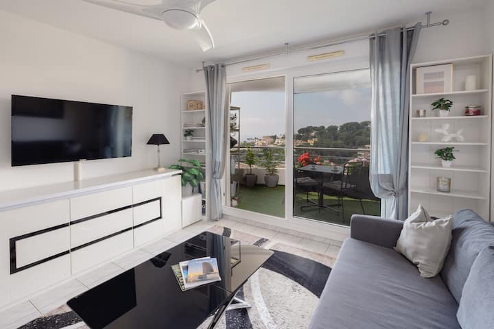 Vue Mer  2p Lumineux Avec Balcon  Fabron - Saint-Laurent-du-Var