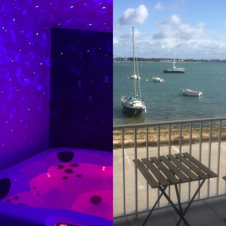 Maison Vue Mer Avec Jacuzzi Intérieur - Plage de Locmaria