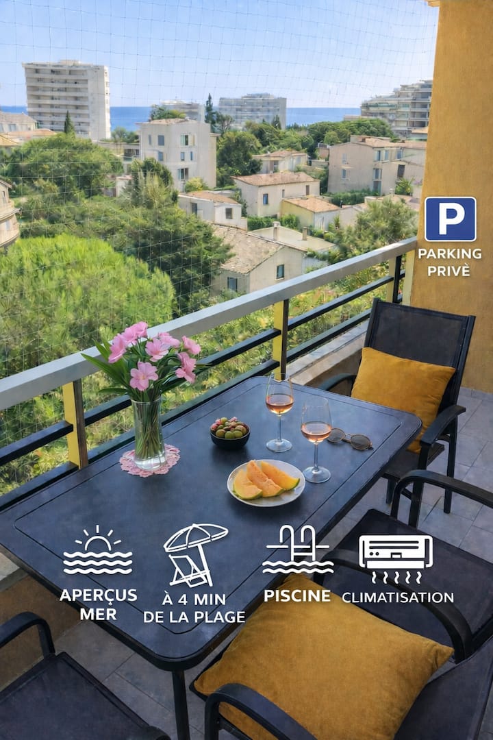 32m² Climatisé 4min Plage Parking Privé Piscine - Puget-sur-Argens