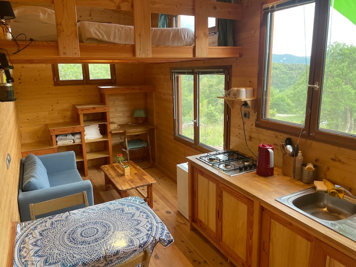 Tiny House En Bois, Grande Terrasse. - Rennes-les-Bains