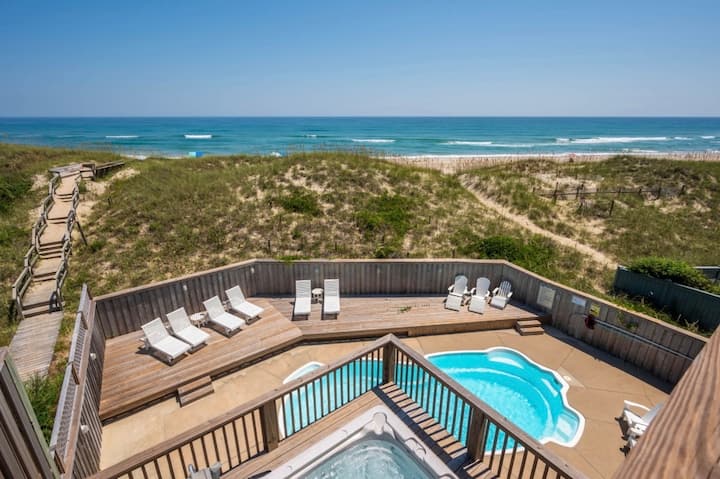 9br Beach/oceanfront Heatedpool, Elevator&hottubs! - Hatteras, NC