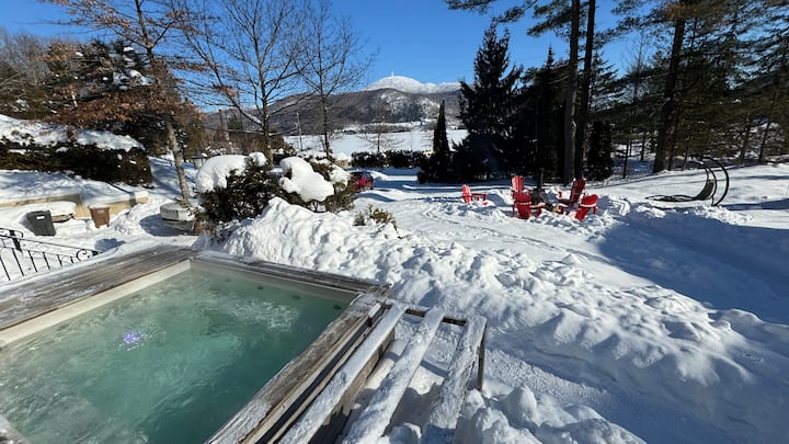 Villa Bord De Eau*spa Encastré Au Sel*sauna*nature - Magog