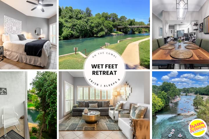 Modern Comal Riverfront Condo - 2b/2b Walk Dtown! - New Braunfels, TX