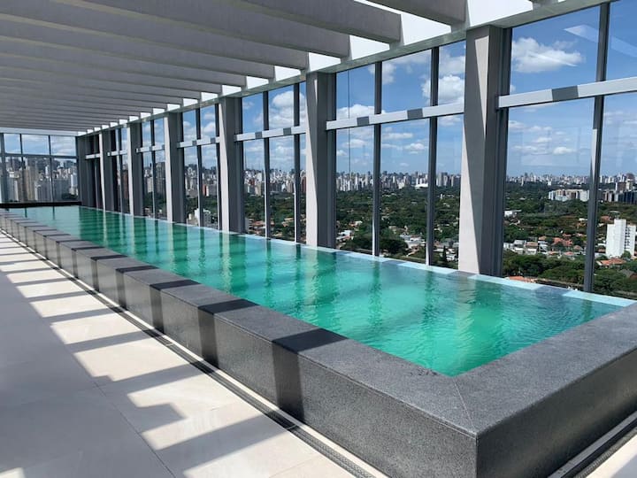 Studio 10° Com Vaga | Piscina Academia | Sofá Cama - São Paulo