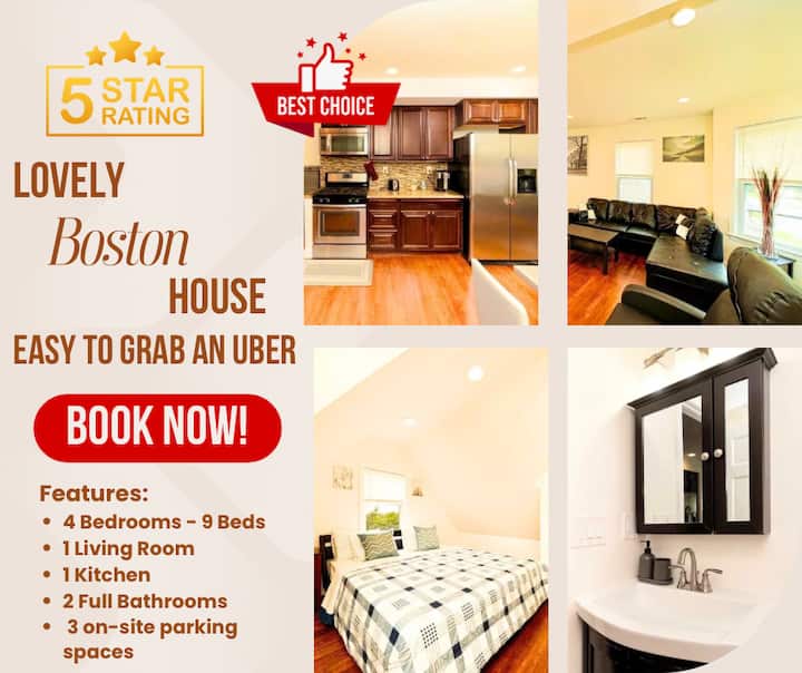 988 - 4br Boston | Cozy Getaway Near Boston Common - Boston Logan Airport (BOS)