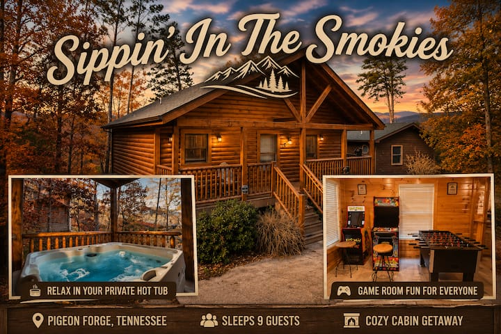 Hot Tub + Game Room • Moonshine Cabin In Pf - Pigeon Forge, TN
