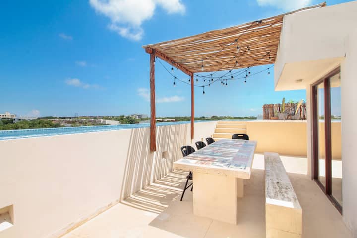 Penthouse For 10 People With Private Pool - Tulum