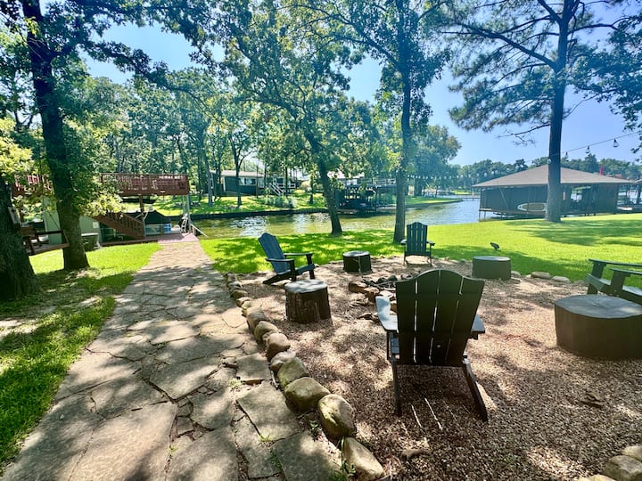 Cottage, Waterfront, Dock, Firepit, Blackstone - Log Cabin, TX