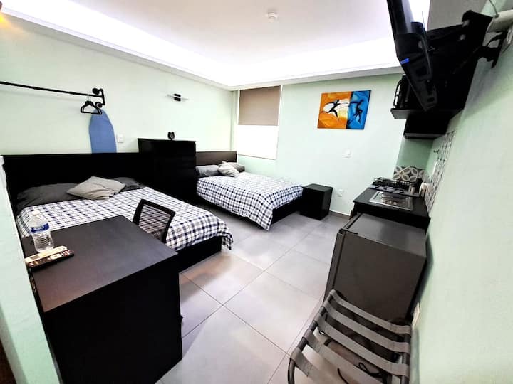 A14 Suite Max | Kitchen +Wifi +Terrace +Stv40" - Cuautitlán Izcalli