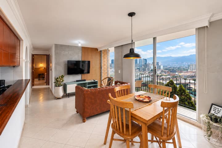 180 Skyline Views, Poblado, Ac, Fastwifi, Metro - Medellín