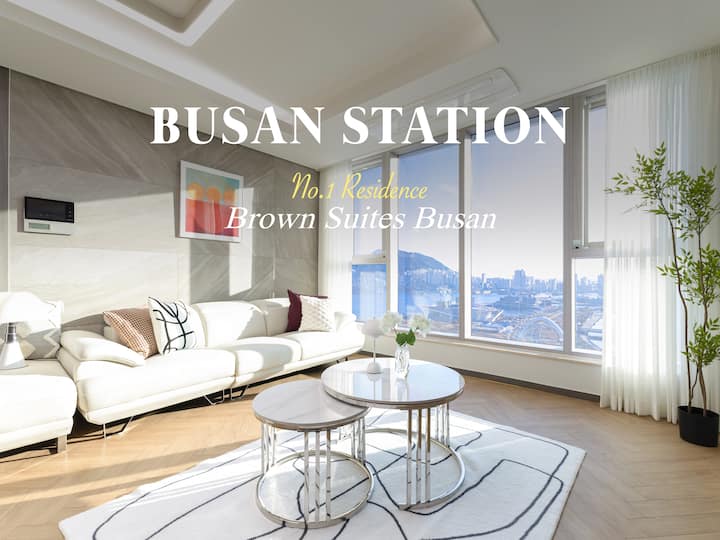 【부산역 5분】 #마리나뷰 #대형숙소｜124m²｜최대9인｜침대4｜취사·세탁｜짐보관·무료주차 - Busan