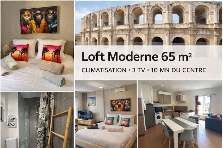 Loft Moderne Rénové • Clim • Fibre • Centre Proche - Arlés