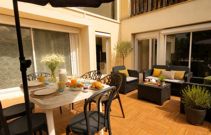 Terrasse 25m² 4chambres Parking Gratuit Rer A - Pontoise