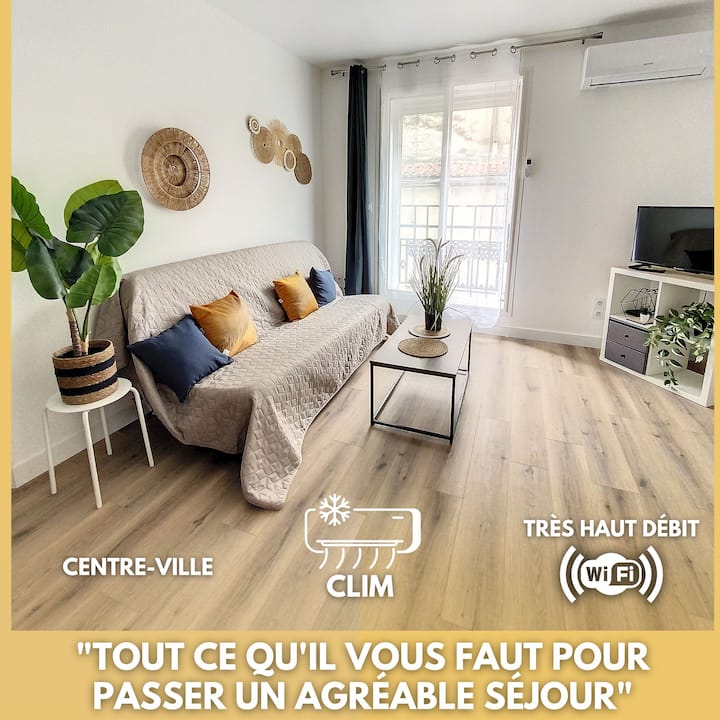 Le St Camille, T2 Climatisé En Centre-ville - Balaruc-le-Vieux